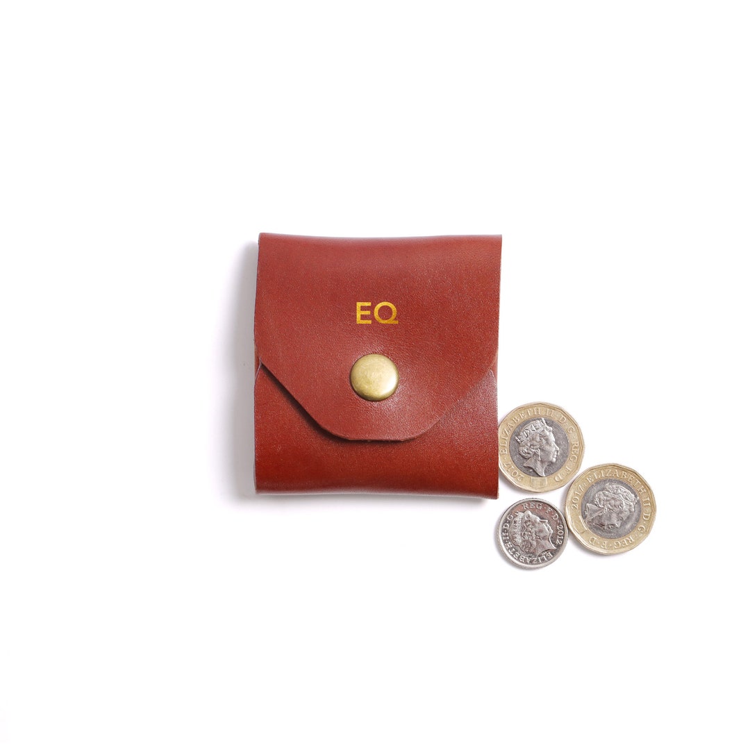 Handmade Leather Coin Pouch, Full Grain Cow Leather, Snap Closure - Etsy