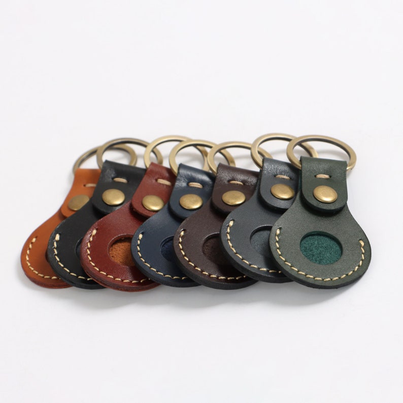 Leather Coin Holder Key Ring, Handmade Full Grain, Personalized - Etsy