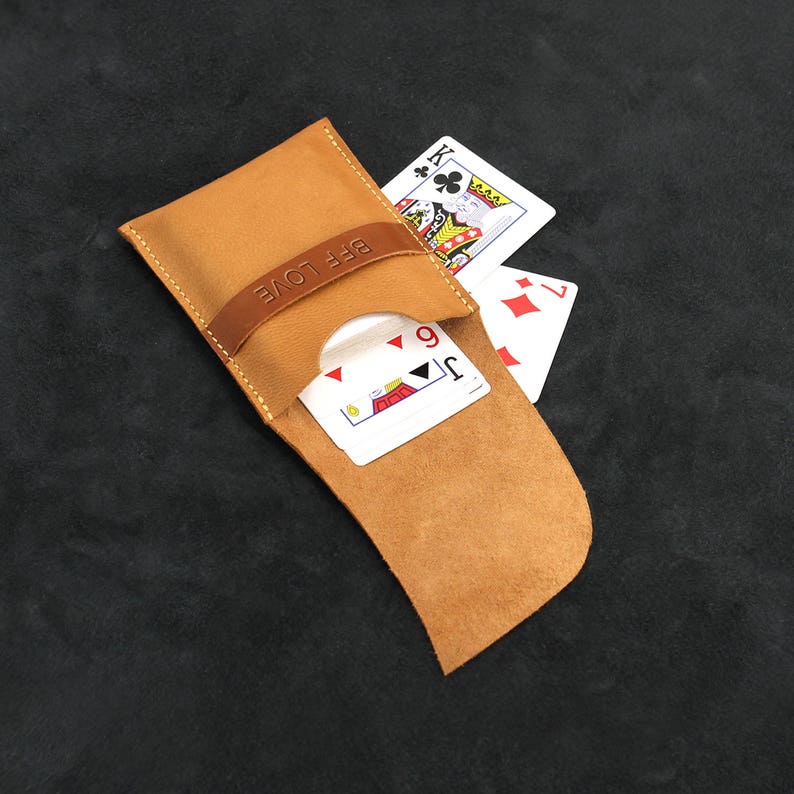 Leather Playing Card Case Playing Card Sleeve Poker Card Case | Etsy UK