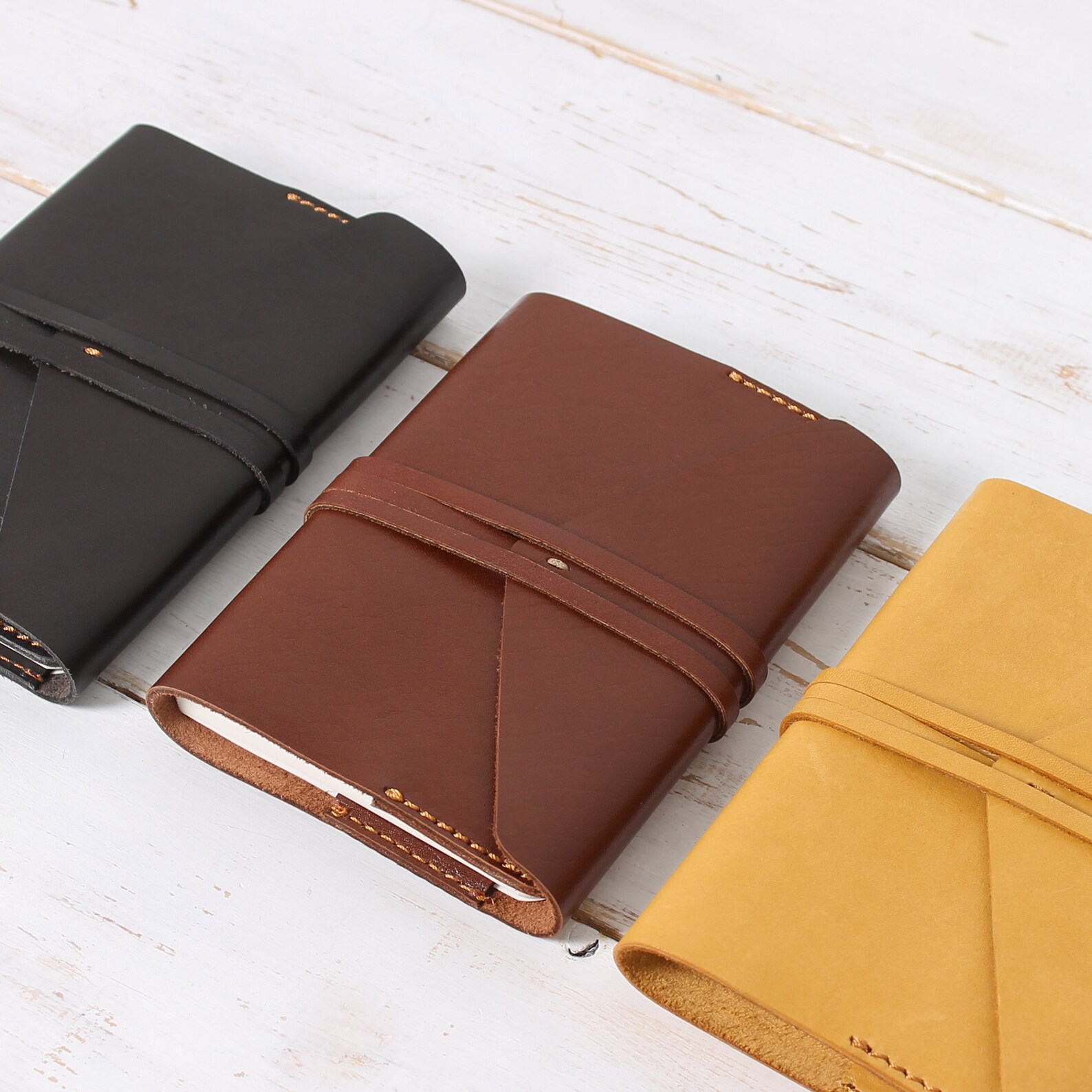 Leather Journal A6 Notebook Refillable Notebook Personalised | Etsy