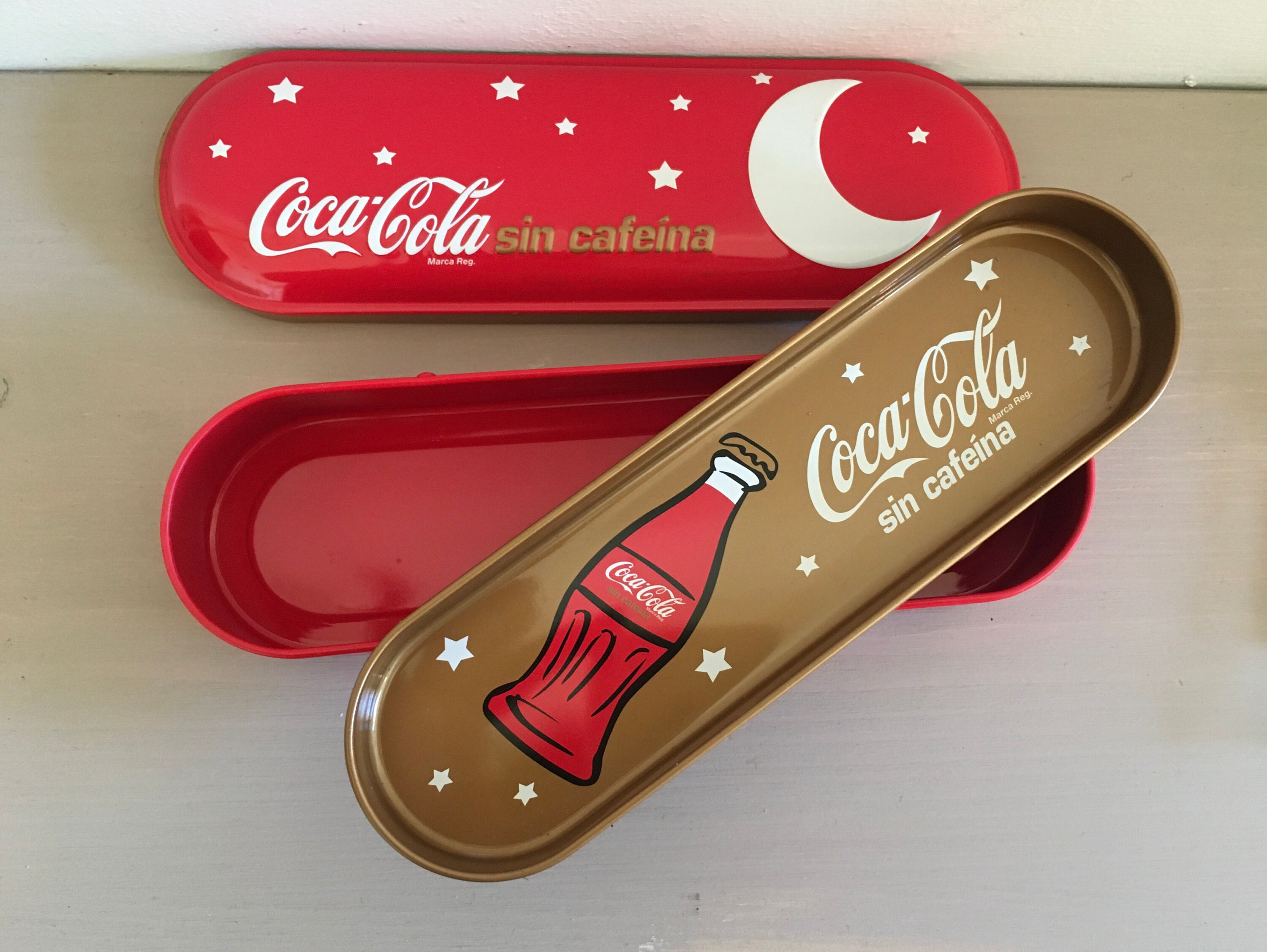 Caffeine-free Coca Cola Box / Coca Cola Metal Box / Coca Cola Pencil ...