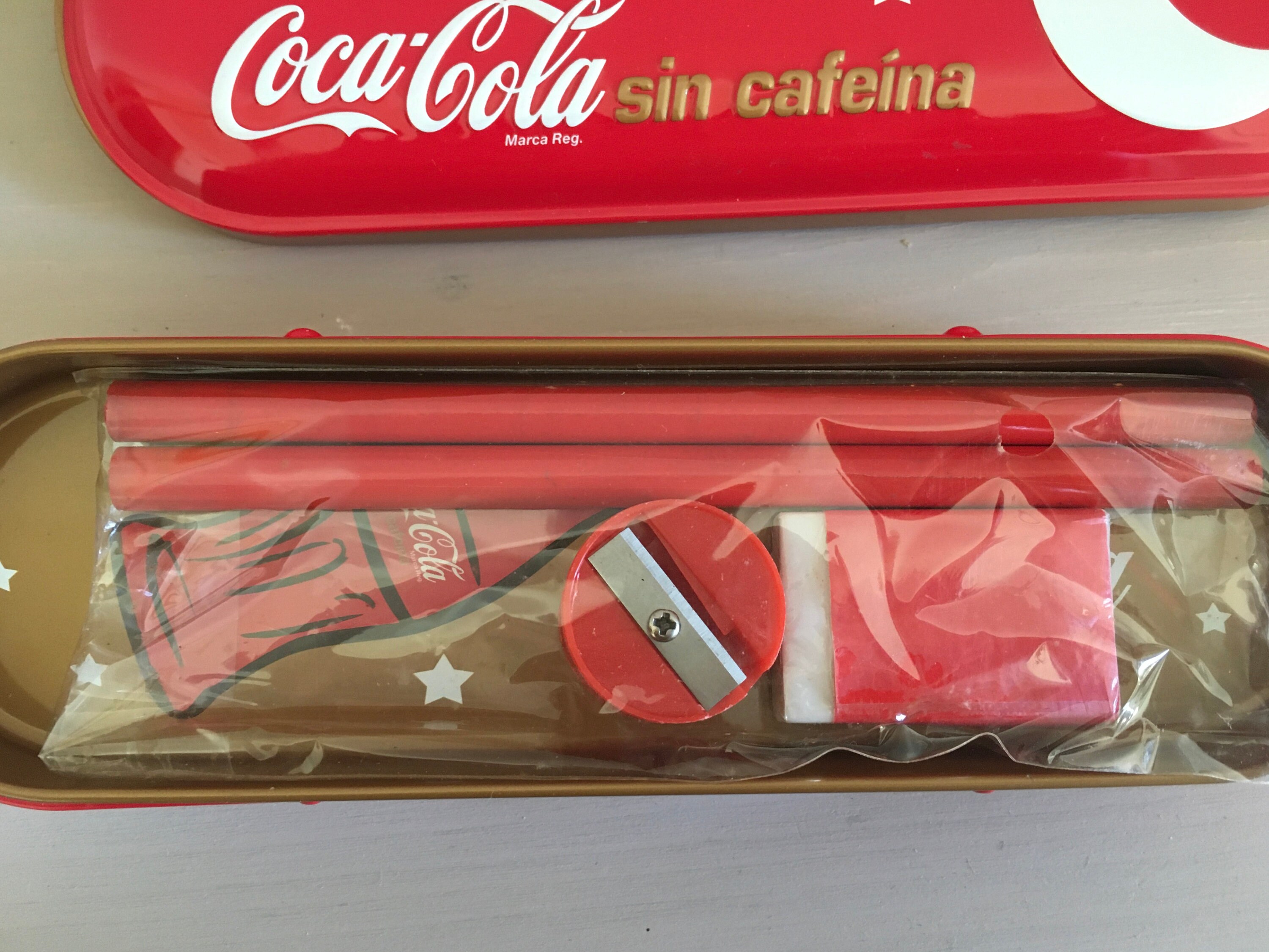 Caffeine-free Coca Cola Box / Coca Cola Metal Box / Coca Cola Pencil ...