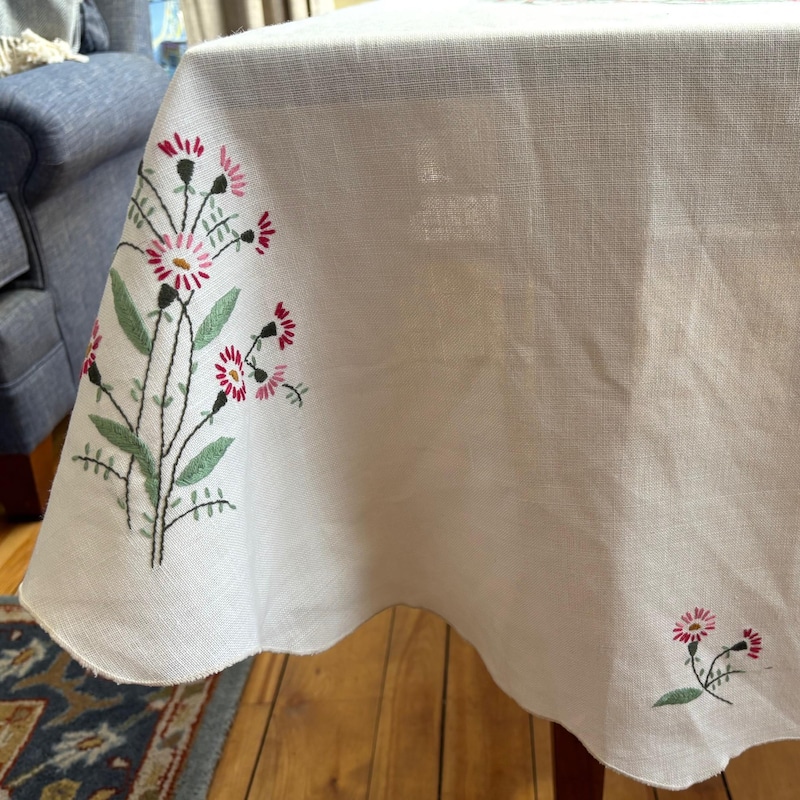 Embroidered Tablecloth - Etsy