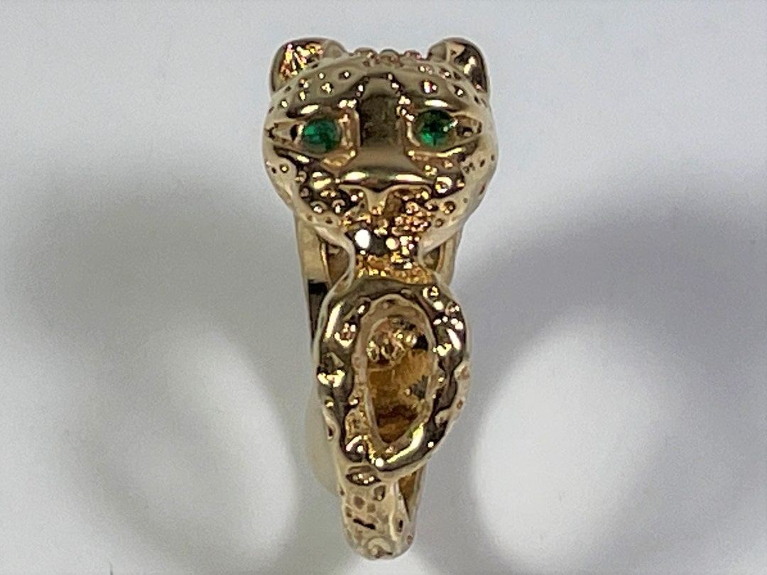18kt Gold Plated Cheetah Ring - Etsy