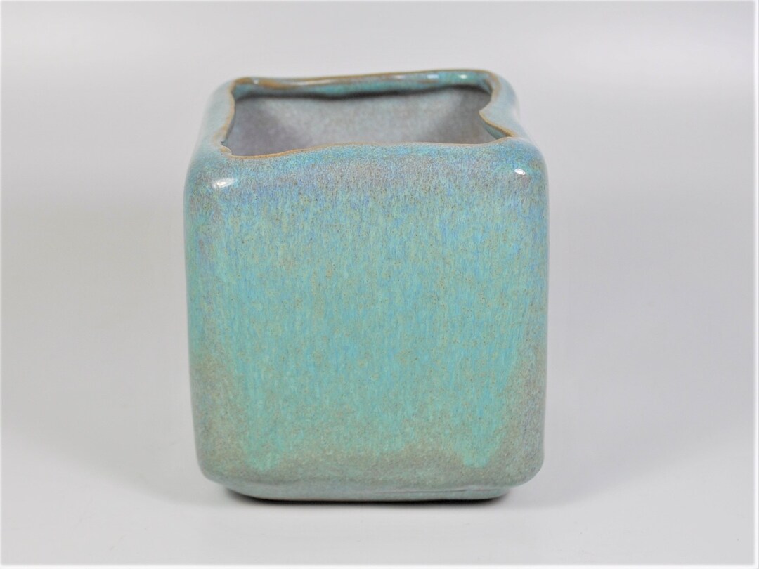Glidden Pottery Turquoise Flower Pot 89 - Etsy