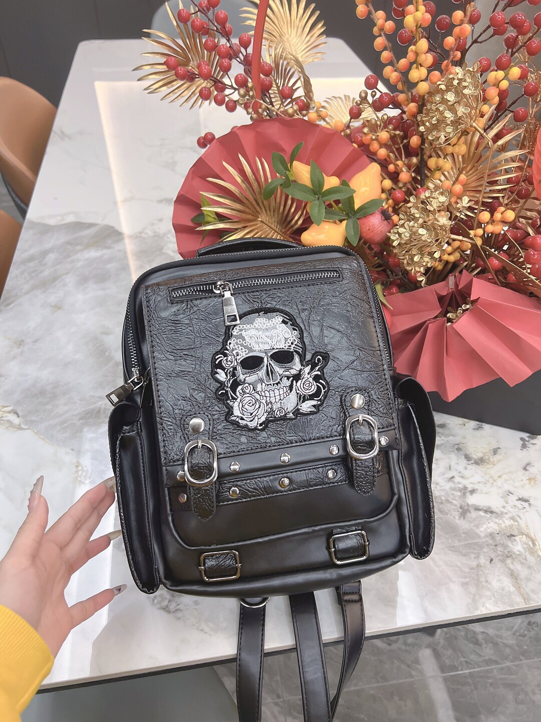 Leather Steampunk Bag Shoulder Backpack Style Victorian Cosplay ...