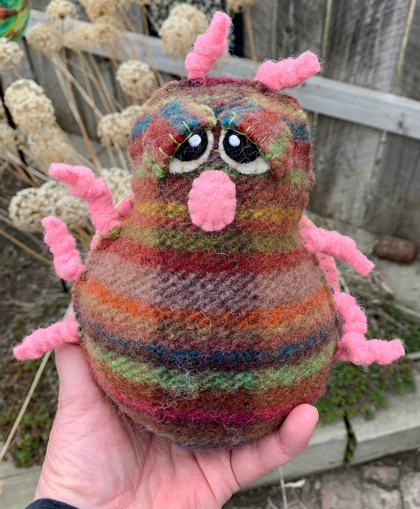 Bug Stuffed Bug Hand Made Bug Wool Bug One of a Kind Bug | Etsy