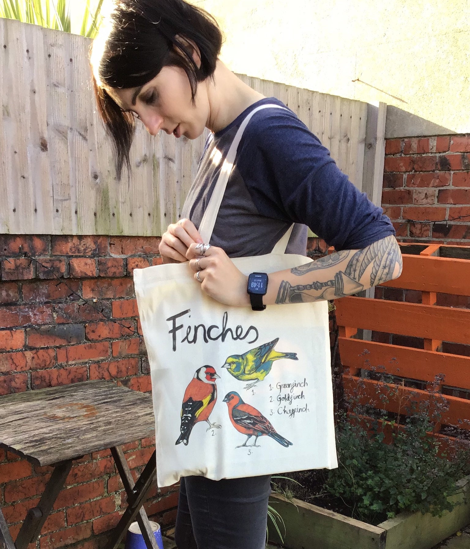 Finches Tote Bag Goldfinch Chaffinch Greenfinch Woodland - Etsy