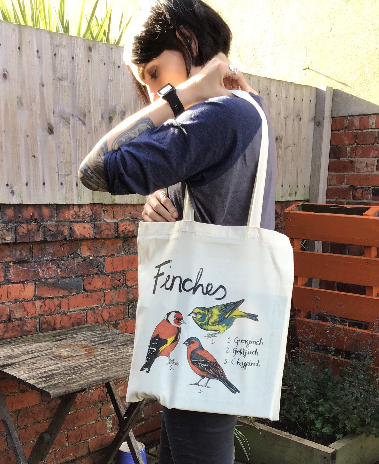 Finches Tote Bag Goldfinch Chaffinch Greenfinch Woodland - Etsy UK