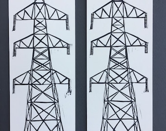 Handmade ceramic dinner plate with urban industrial image of ...