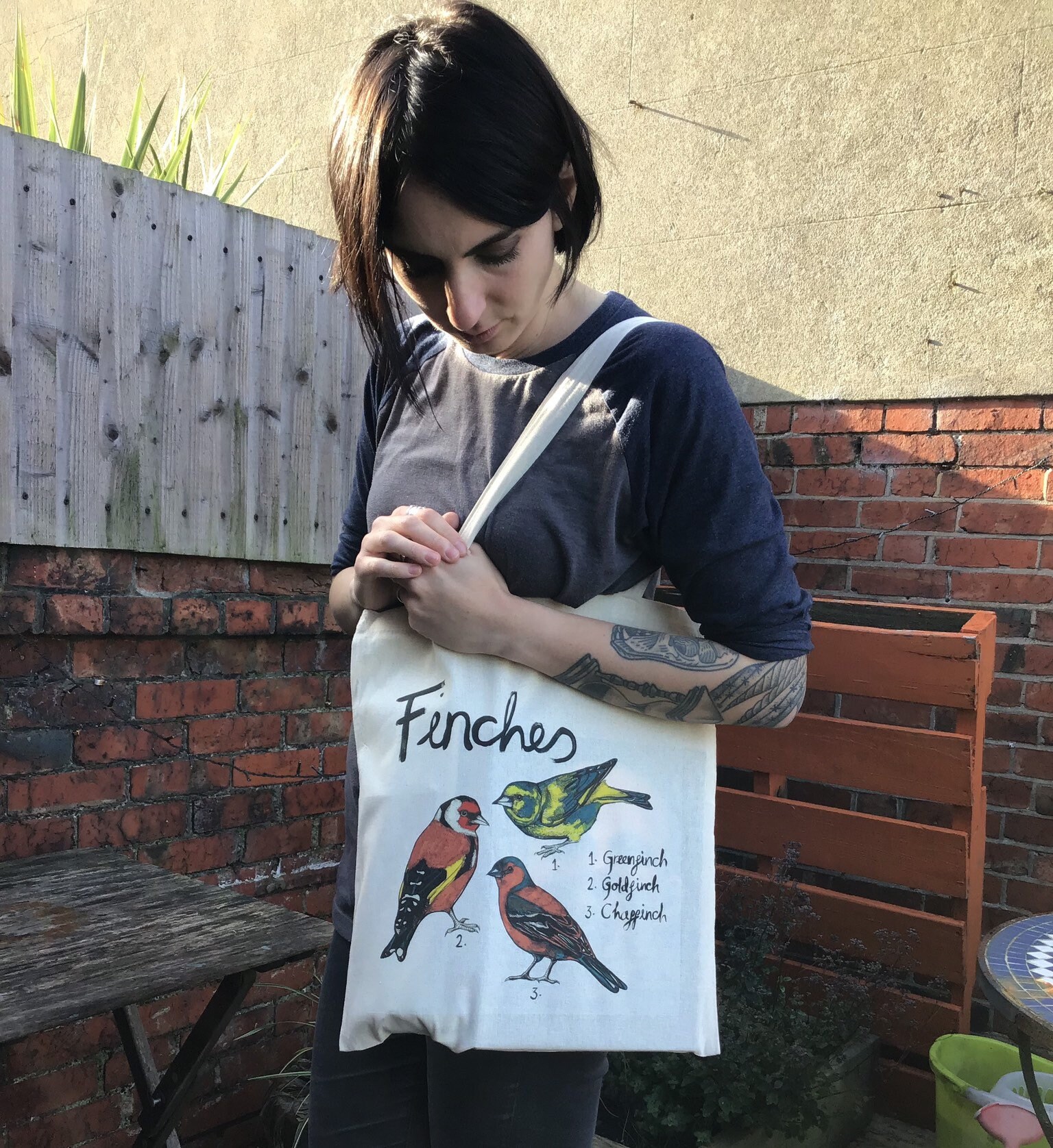 Finches Tote Bag Goldfinch Chaffinch Greenfinch Woodland - Etsy UK