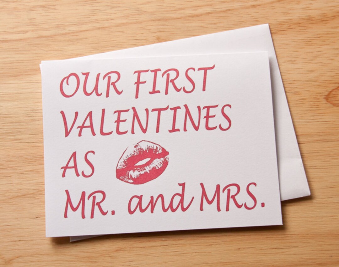 First Valentine Card Newlywed Valentines Card First - Etsy