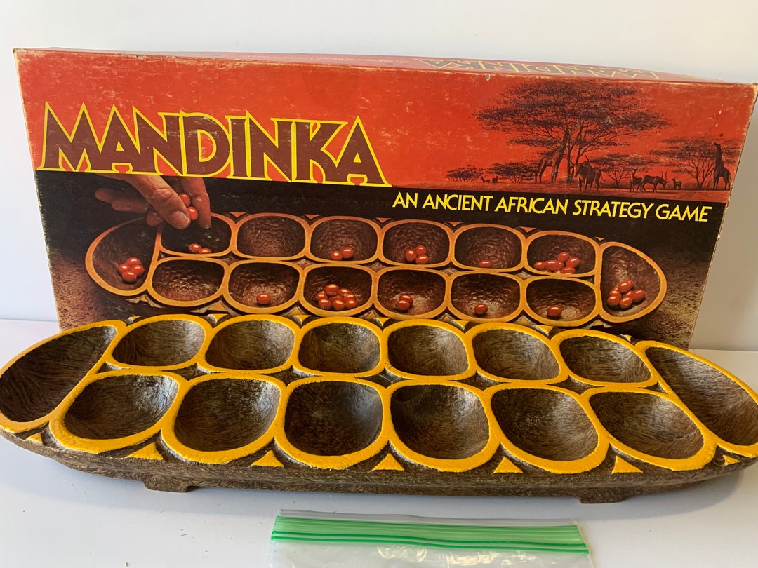 Vintage Mandinka Game, Ancient African Strategy Game, Retro Game ...