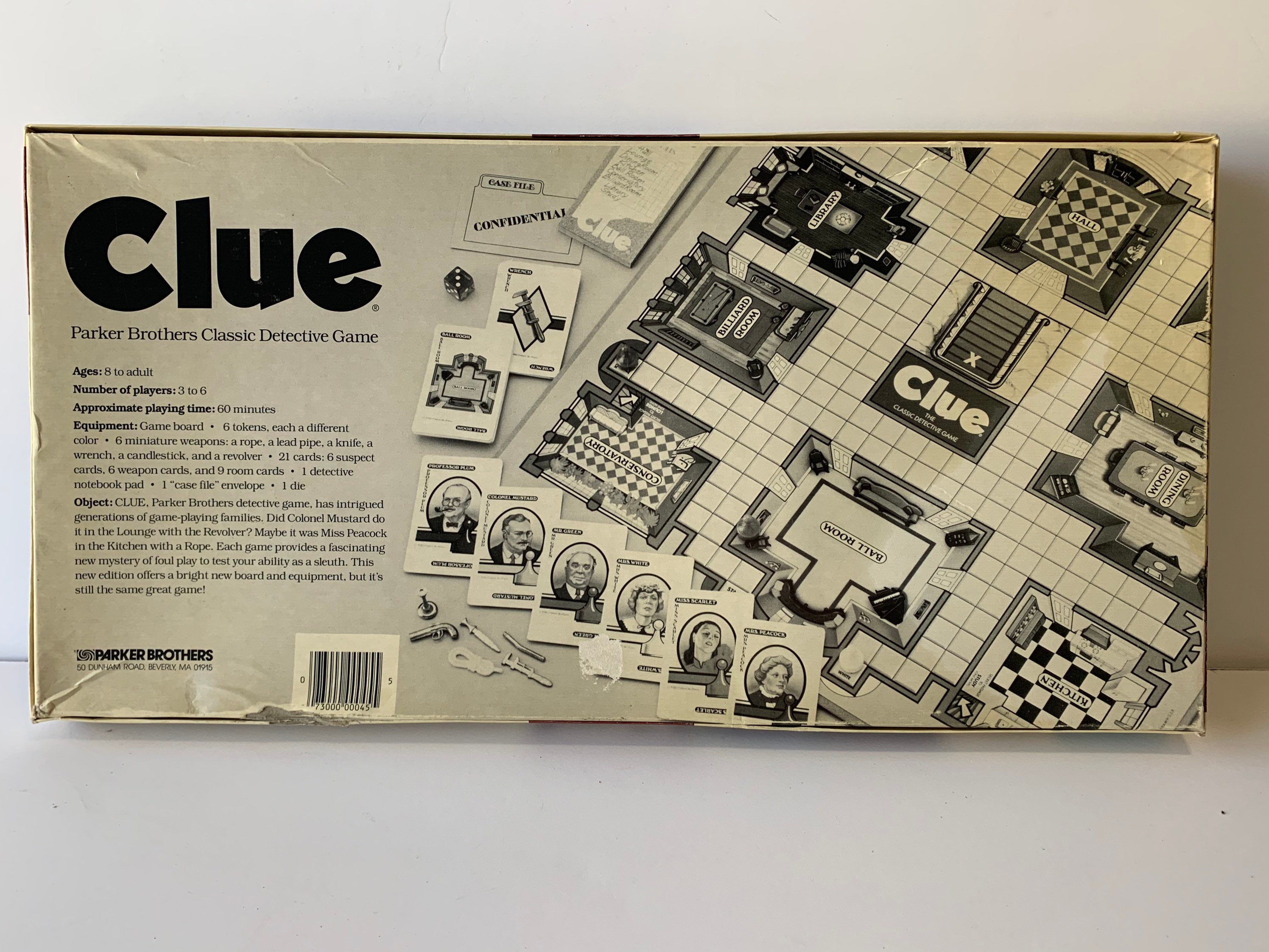 Vintage Clue Detective Game, Classic Clue Game, 1980's Clue Game ...