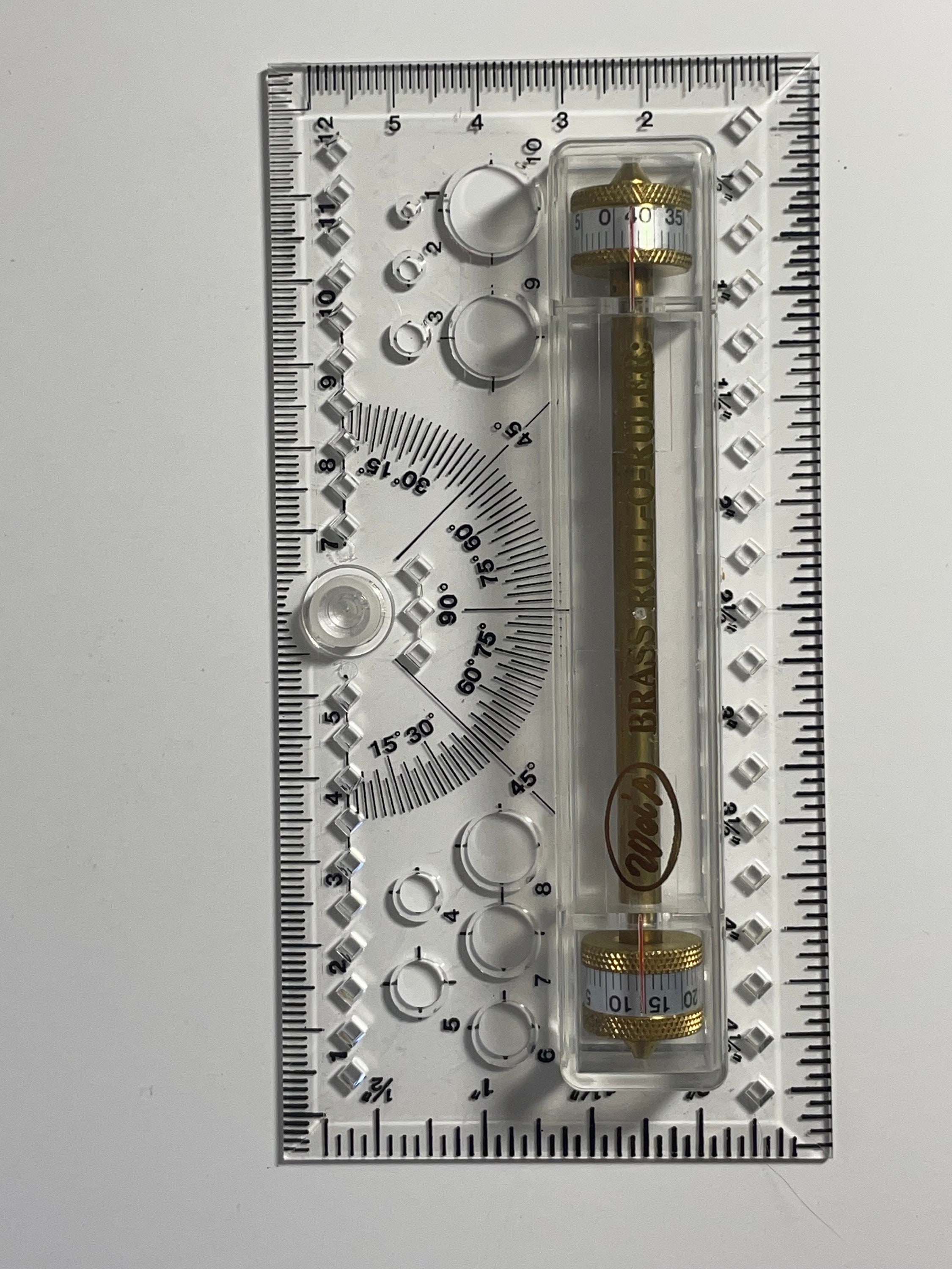 Vintage Weis Brass Roll-o-ruler Calligraphy Hand Lettering Guideline ...