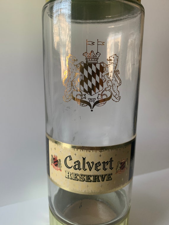 Vintage Calvert Reserve Whiskey Bottle | Etsy
