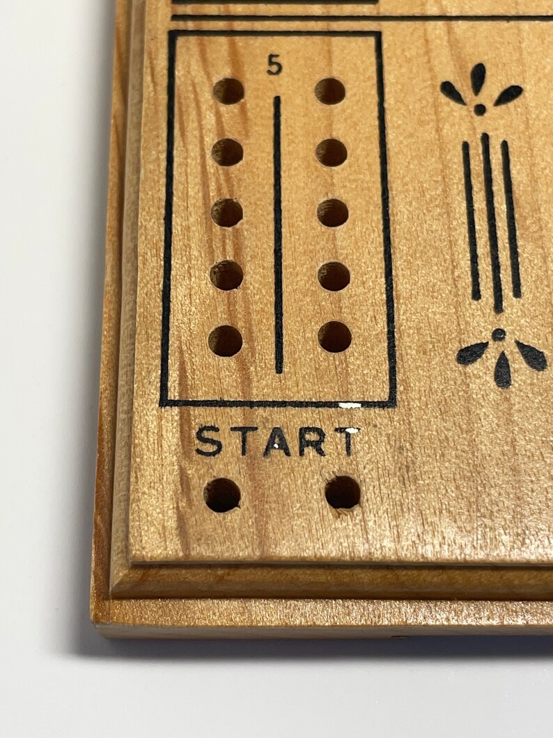 Vintage 60s Cribbage Board Wooden in Pox With Instructions E S Lowe - Etsy