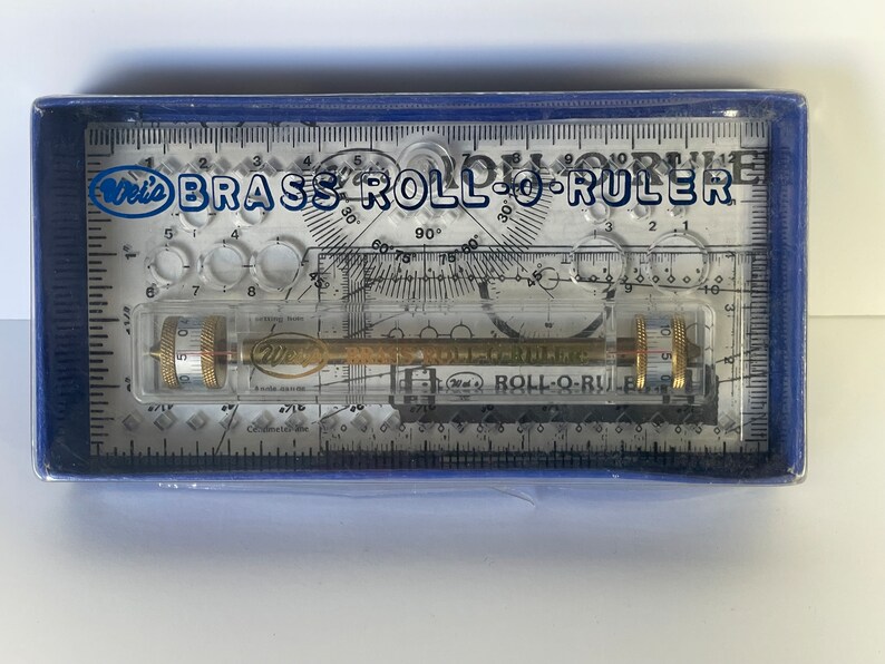 Vintage Weis Brass Roll-o-ruler Calligraphy Hand Lettering Guideline ...