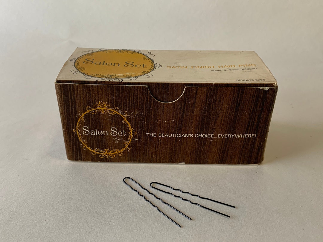 Vintage Satin Finish Hair Pins, Rounded End Hair Pin, Salon Set ...