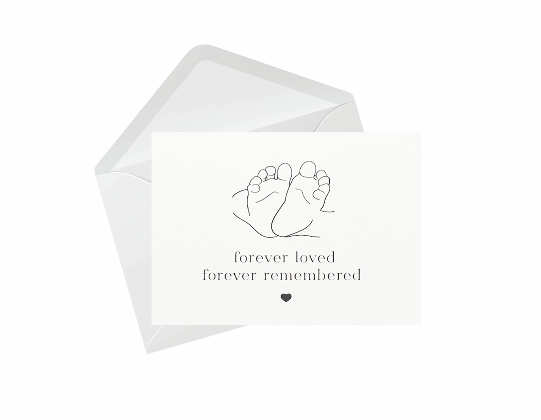 Baby Loss Card 100% Recycled Forever Remembered Card Miscarriage Card ...