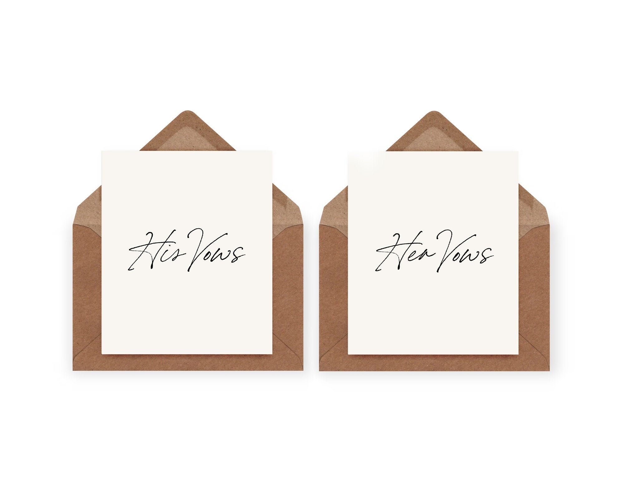 His Vows Her Vows Cards Personal Wedding Vow Cards 100% - Etsy