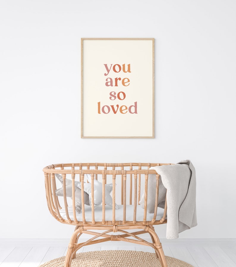 You Are so Loved Print Printable Wall Art Boho Neutral - Etsy Australia