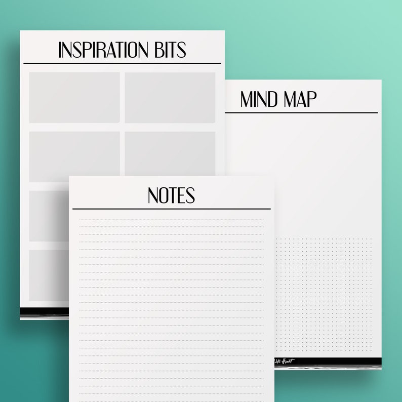 Notes Mind Map Inspiration Planner Set Printable A4/A5 | Etsy