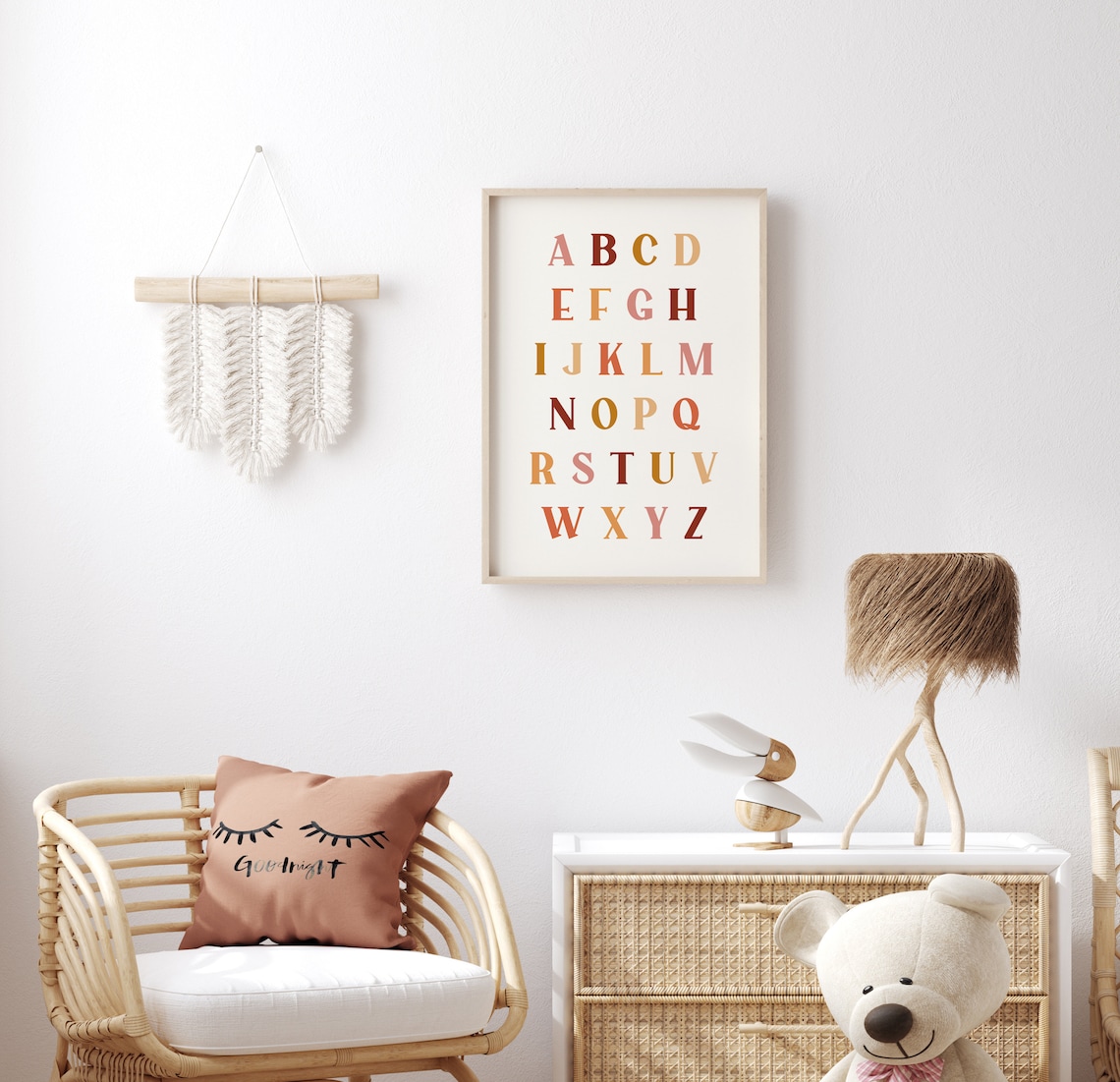 Alphabet ABC Print / Arte de pared imprimible / Decoración de - Etsy España