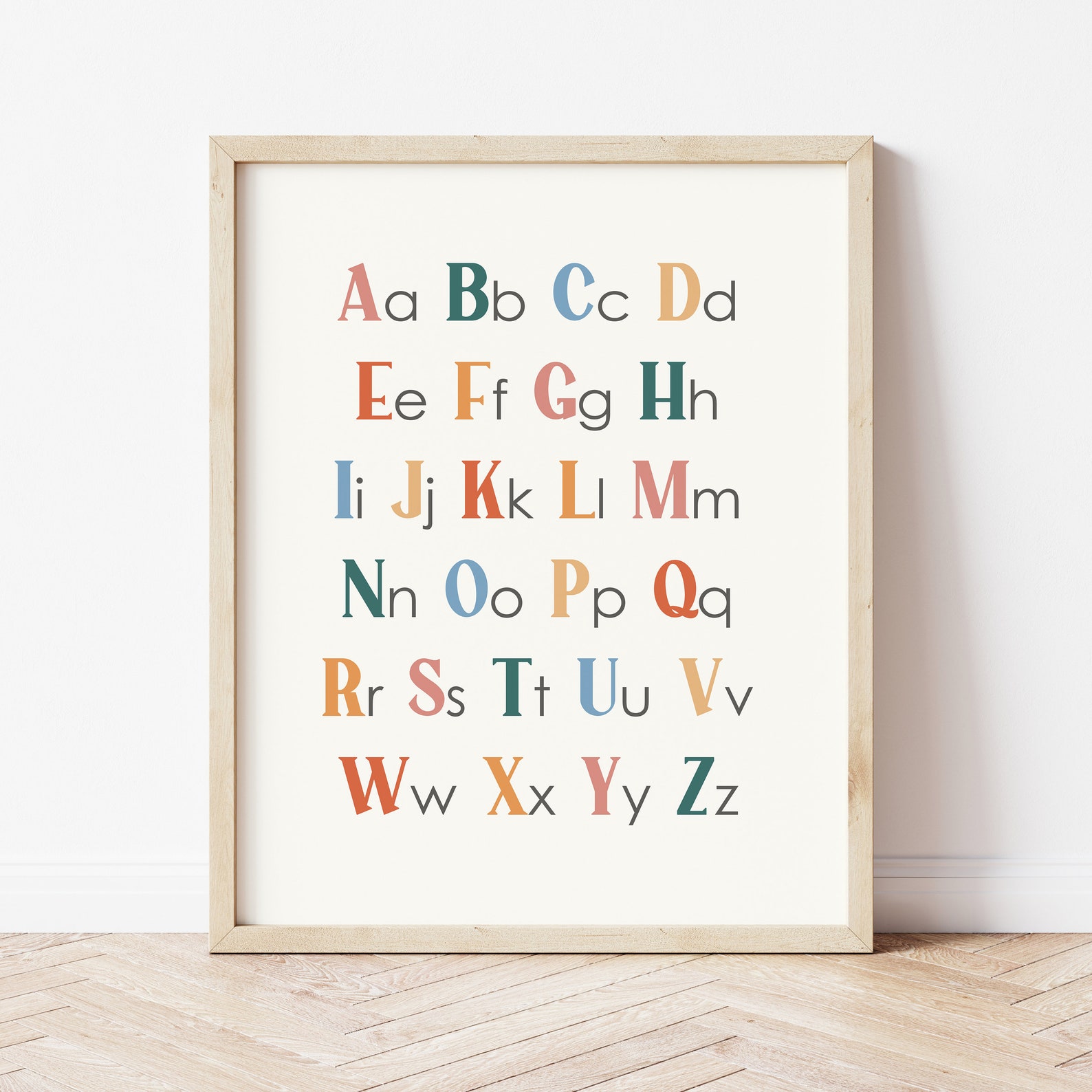 Alphabet Big and Small Print Printable Wall Art ABC Poster | Etsy Australia