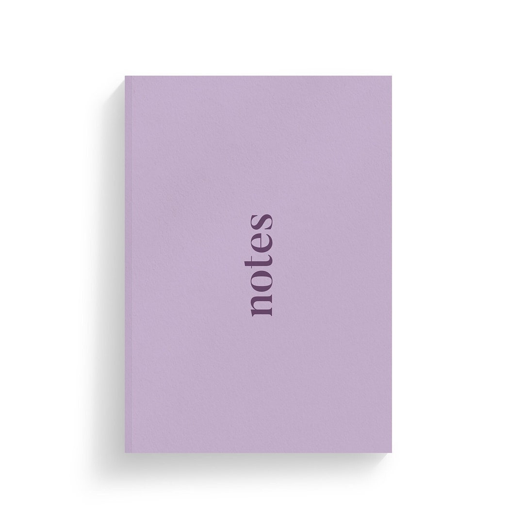 Lavender Notes Notebook A5 Size 100% Recycled Funds - Etsy