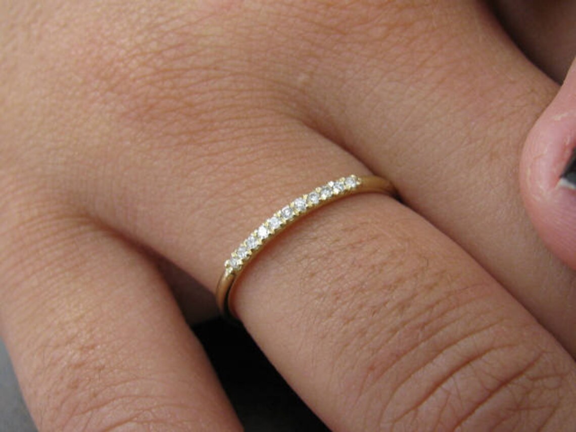 Wedding Ring Diamond Solid Gold Diamond Engagement Ring - Etsy