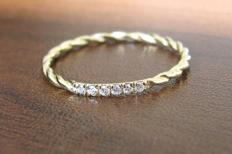 Simple Wedding Ring Diamond Simple Engagement Ring Wedding | Etsy