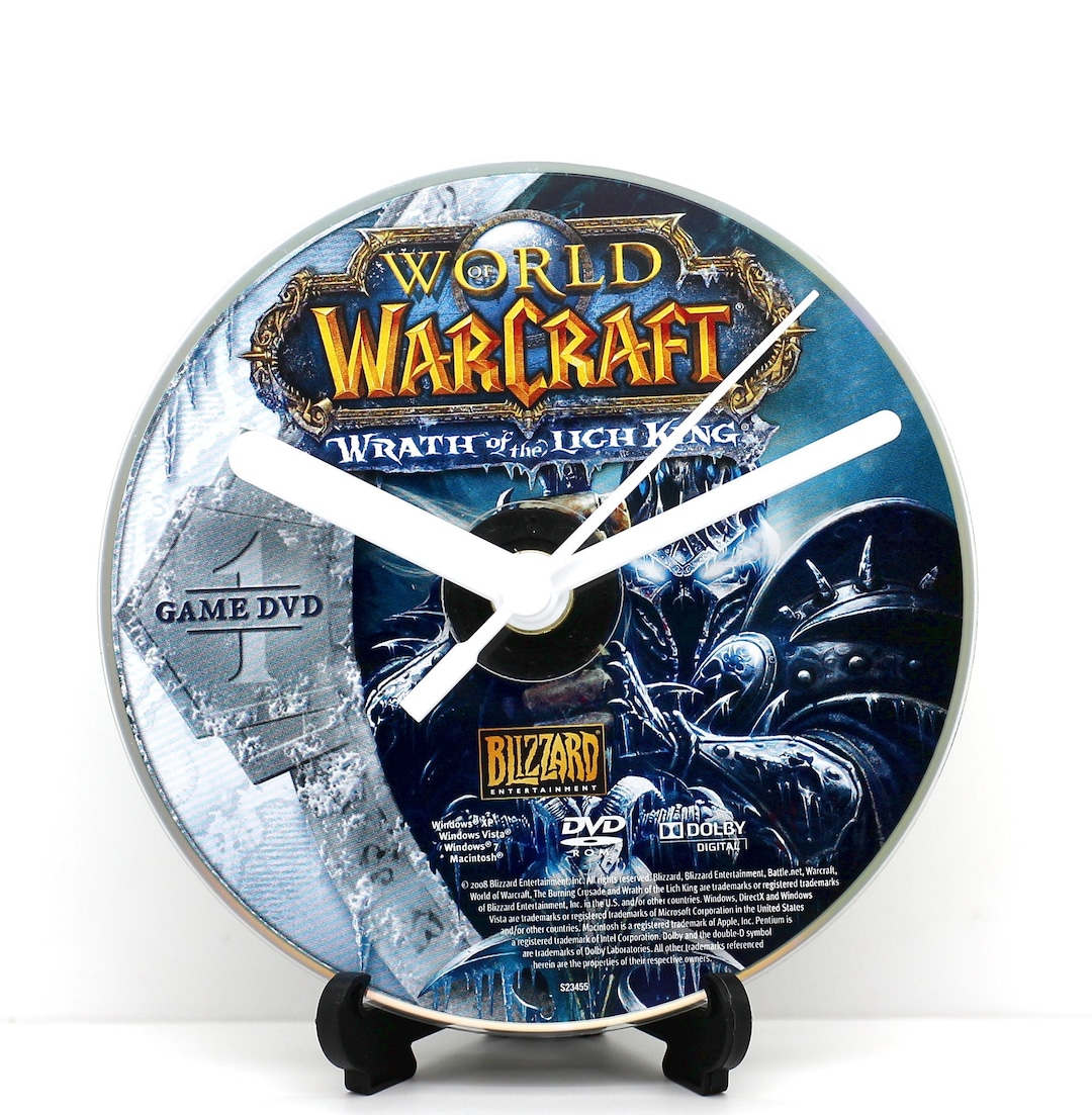 World of Warcraft PC Upcycled DVD Disc Clock Video Game Gift Idea ...