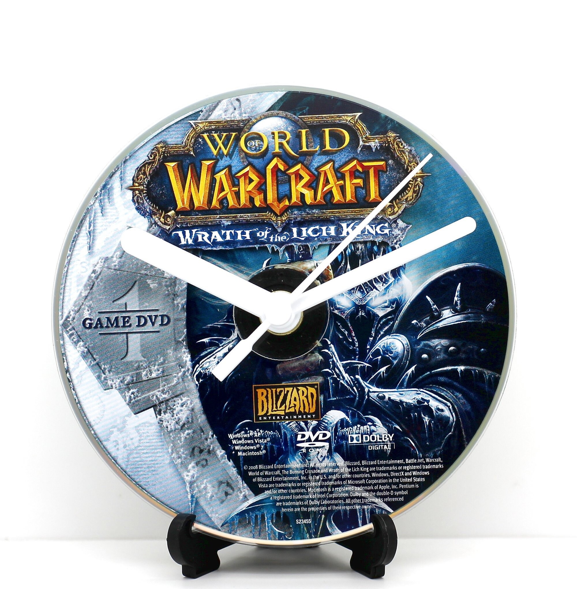 World of Warcraft PC Upcycled DVD Disc Clock Video Game Gift | Etsy
