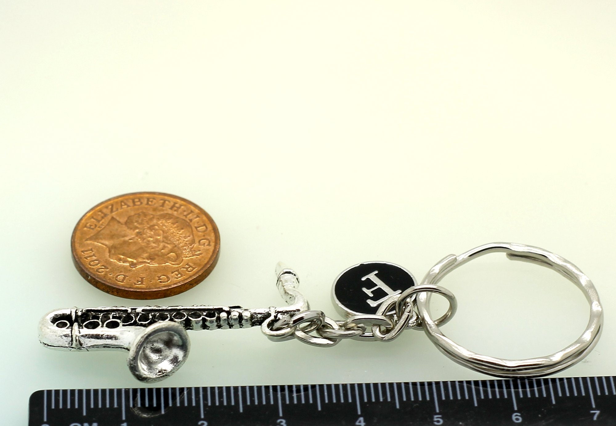 Personalised Silver Sax Saxophone Keyring With Black Enamel - Etsy Hong ...