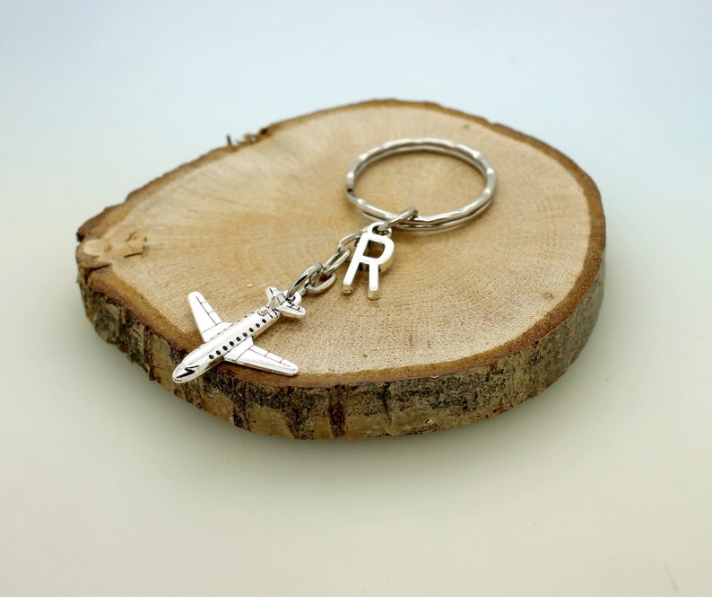 Passenger Air Plane Keyring Personalised With Initial Silver - Etsy UK