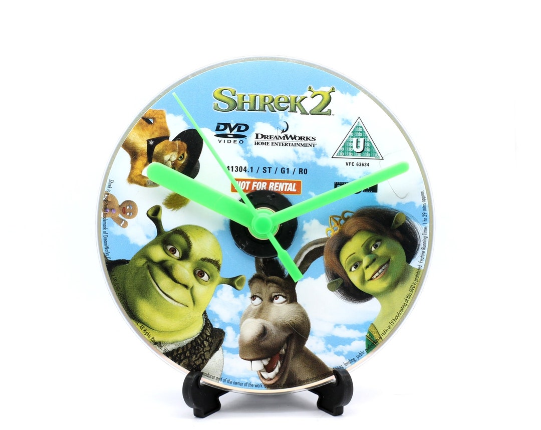 Shrek 2 Film Movie DVD Disc Clock Upcycled Gift Idea - Etsy UK