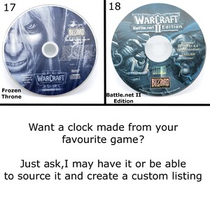 World of Warcraft PC Upcycled DVD Disc Clock Video Game Gift Idea ...