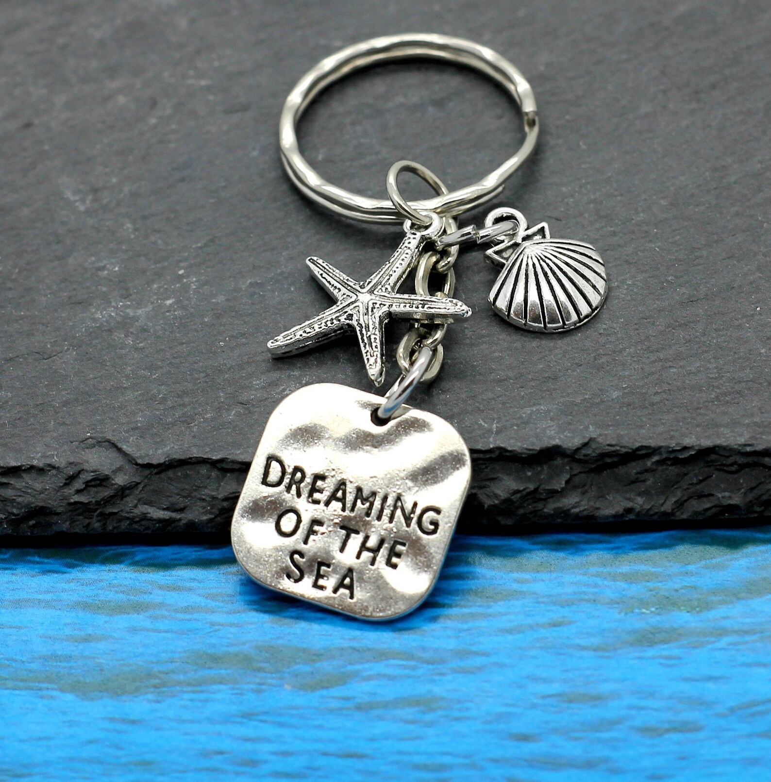 Dreaming of the Sea Ocean Theme Keyring Starfish Shell - Etsy Ireland