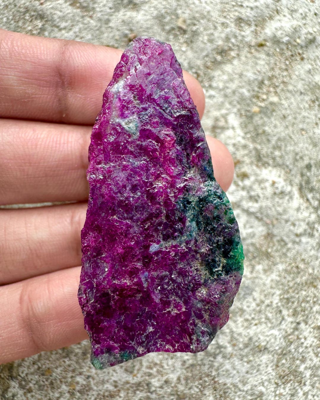 Raw Ruby Zoisite Crystal | Pink & Green Anyolite Gemstone (98 CT) - Etsy
