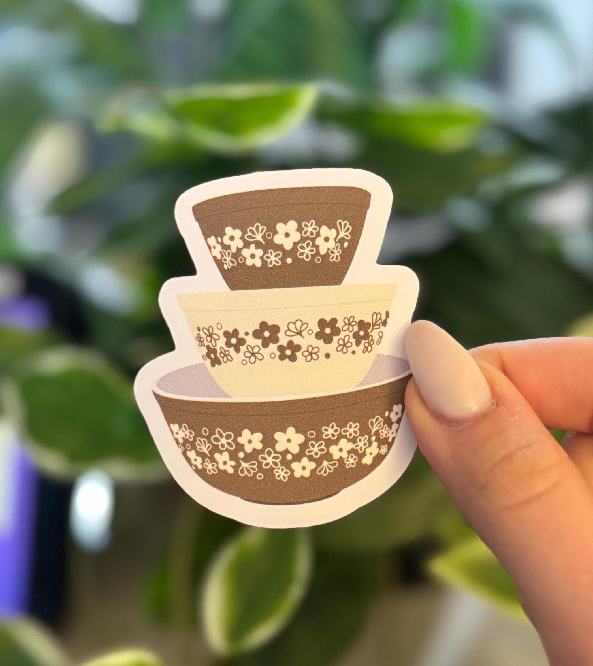 70s Vintage Pyrex Bowls | Sticker - Etsy