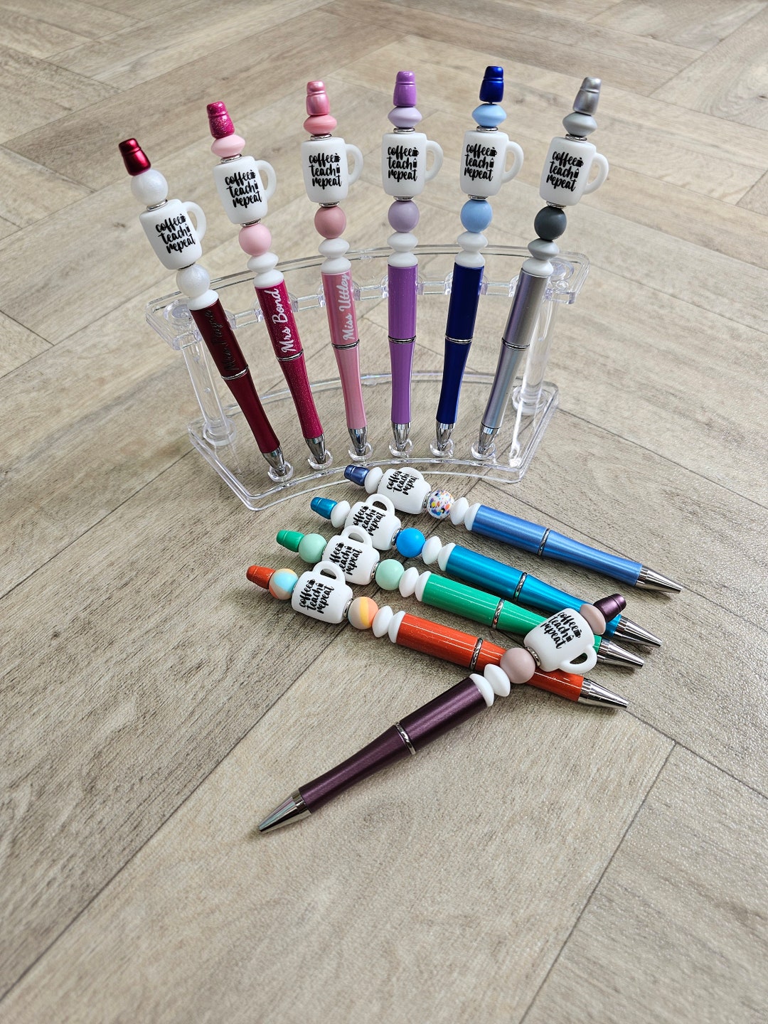 Beaded Pen for Teacher/ Beaded Pen With Name/ Teachers Gift/ Unique ...