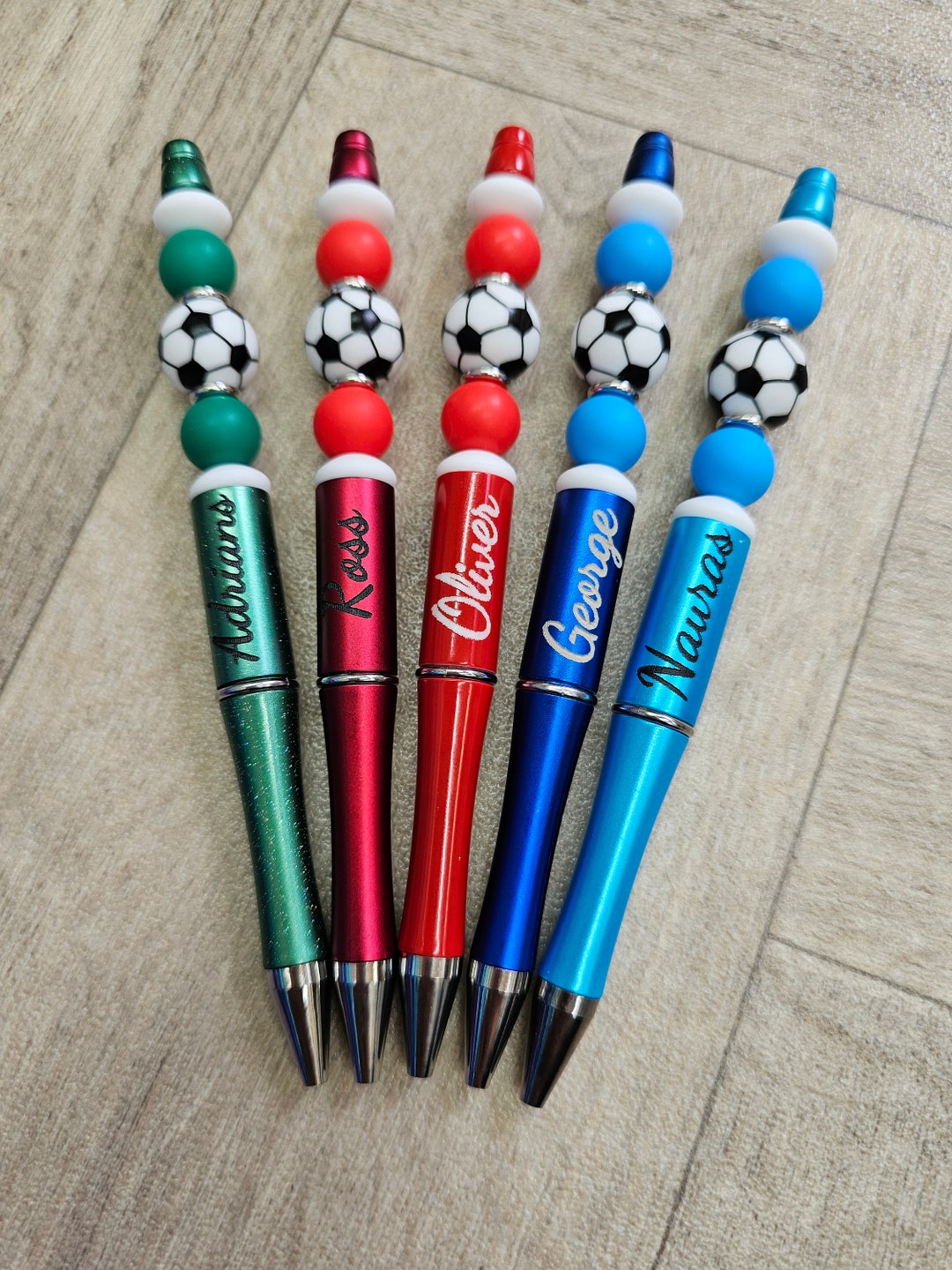 Beaded Personalised Pen/ Football Themed/custom Gift for Football Fans ...