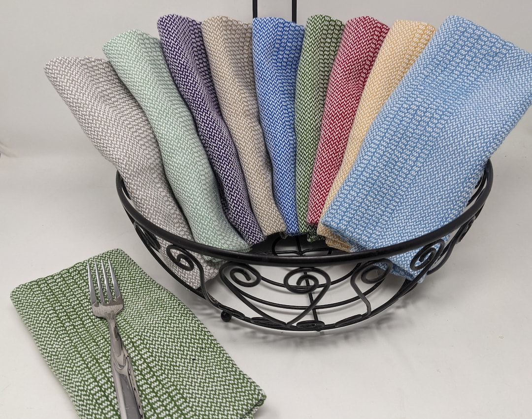 Handwoven Table Napkins – Two Sizes | Set of 4 or 6 | 60+ Colors - Etsy