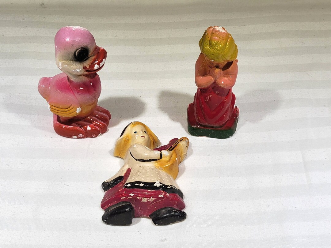 Vintage Chalkware Figures 40s Carnival Fair Giveaways Figurines - Etsy