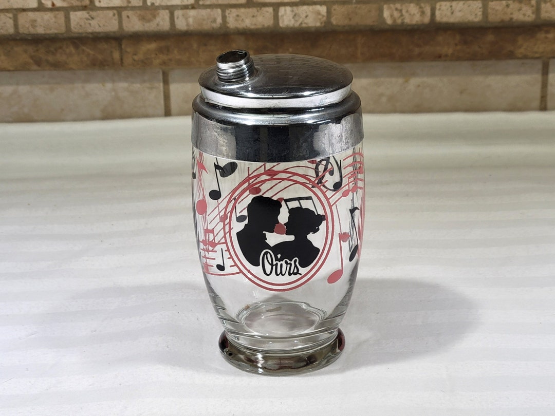Vintage Cocktail Shaker Mr. Bartender OURS Pink & Black 50s-60s Musical ...