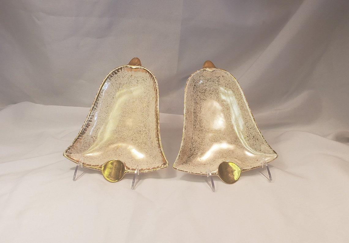 Vintage Ceramic Bells 60s Dishes Snack Trays Ashtrays - Etsy