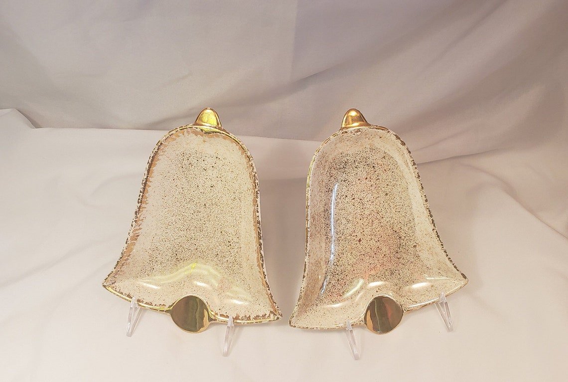 Vintage Ceramic Bells 60s Dishes Snack Trays Ashtrays - Etsy