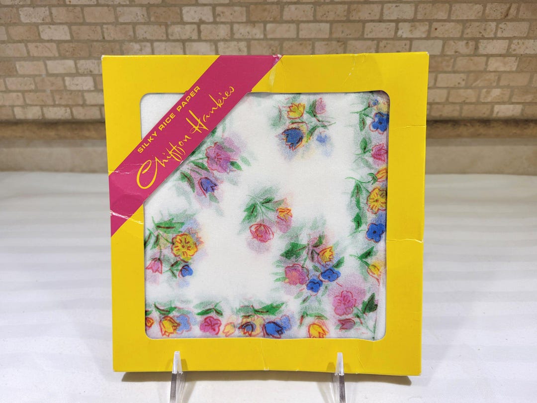 Vintage Rice Paper Hankies Floral Chiffon Hankies Package 60s - Etsy