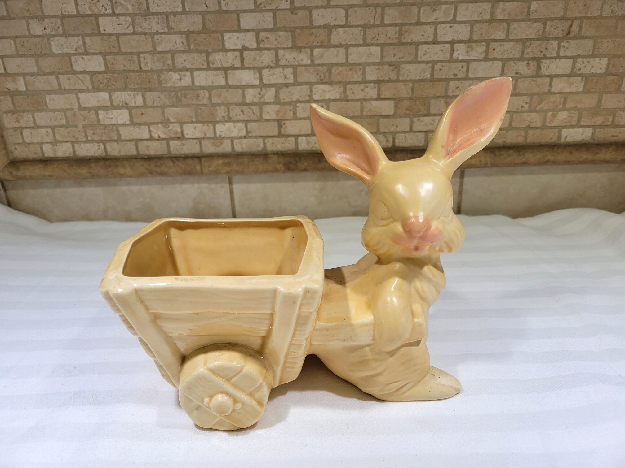Bunny Planter Ceramic Bunny 80's Adorable Yellow Candy | Etsy